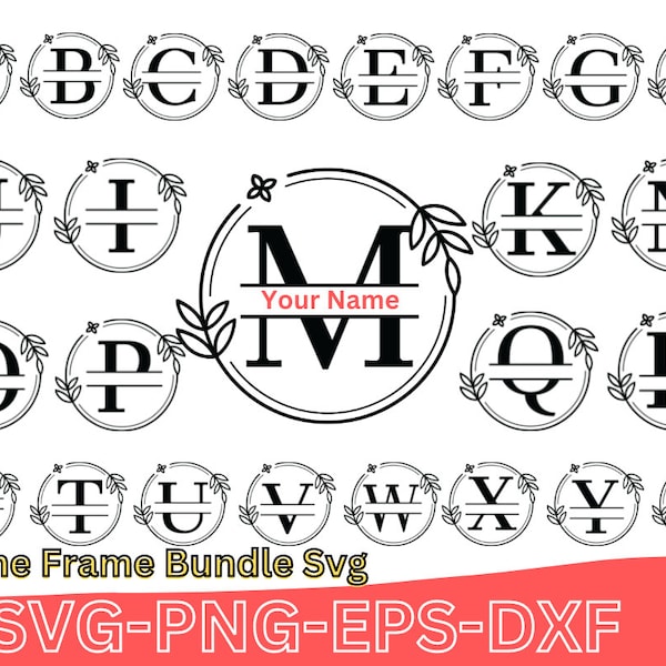 Split Monogram - Etsy