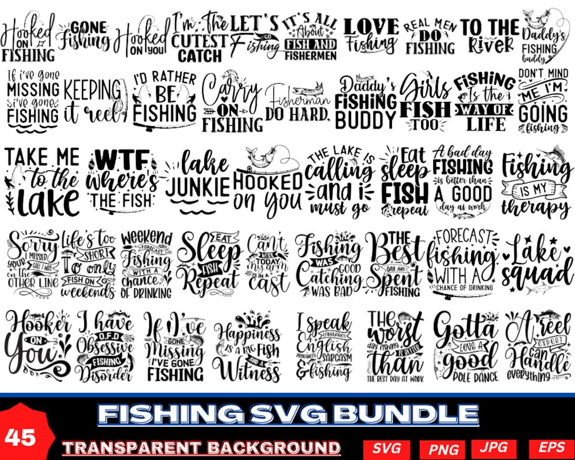 Fishing SVG, Fishing Svg Bundle,fishing Png,fish Hook Svg, Fisherman ...
