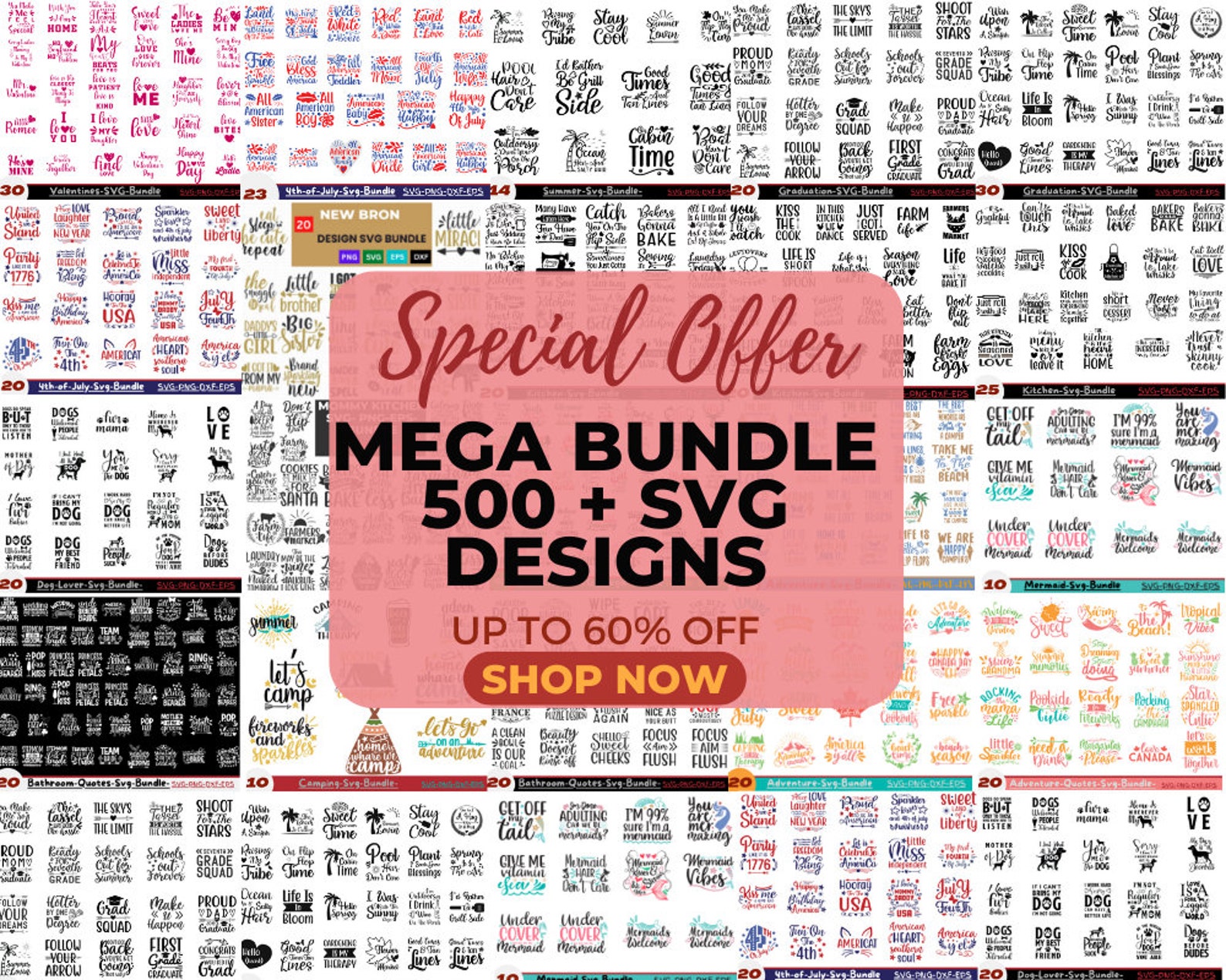 Mega SVG Bundle T Shirt Designs SVG Svg Files for Cricut - Etsy