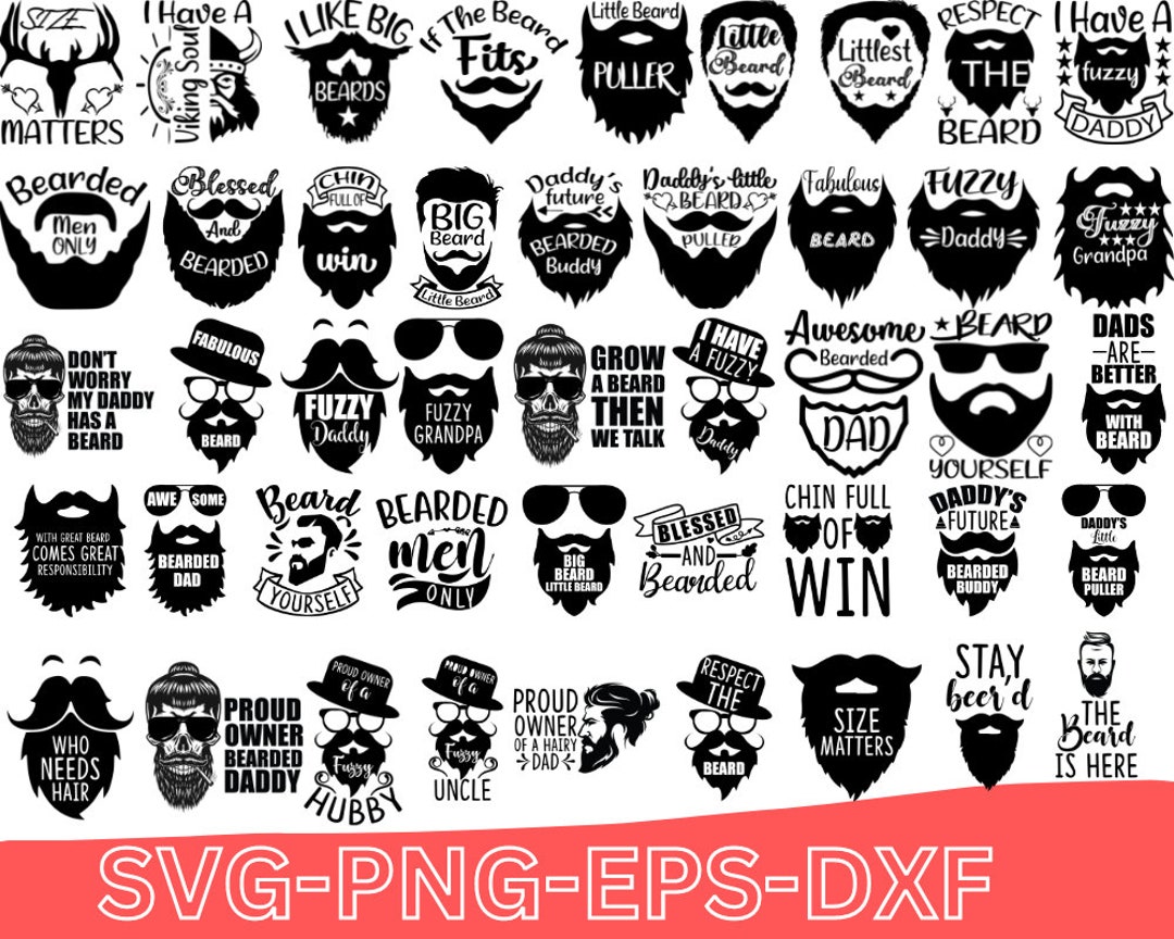 Beard Black Man Bundle Svg Afro Man Hairstyle Men Svg Beard Svg Man