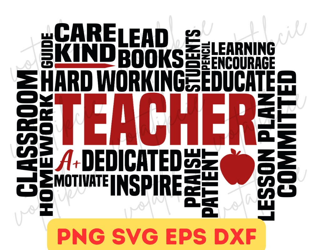 Teacher Svg,teacher Dxf,teacher Eps, Silhouette File,cricut File ...