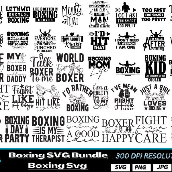 Boxing Svg - Etsy