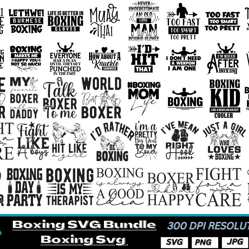 Boxing Svg - Etsy