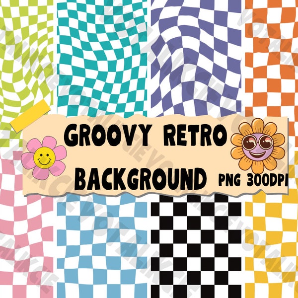 Retro Digital Papers - Etsy