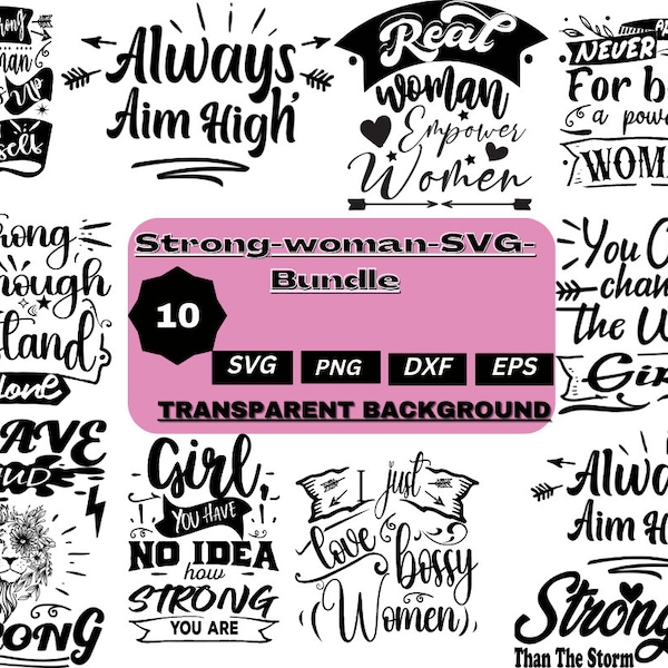 Strong Woman Svg - Etsy