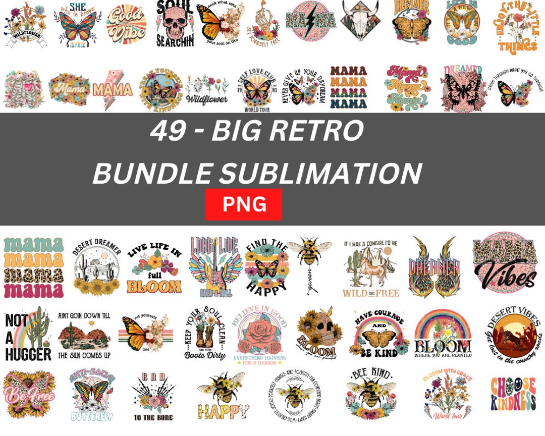 Big Retro Bundle Sublimation - Etsy