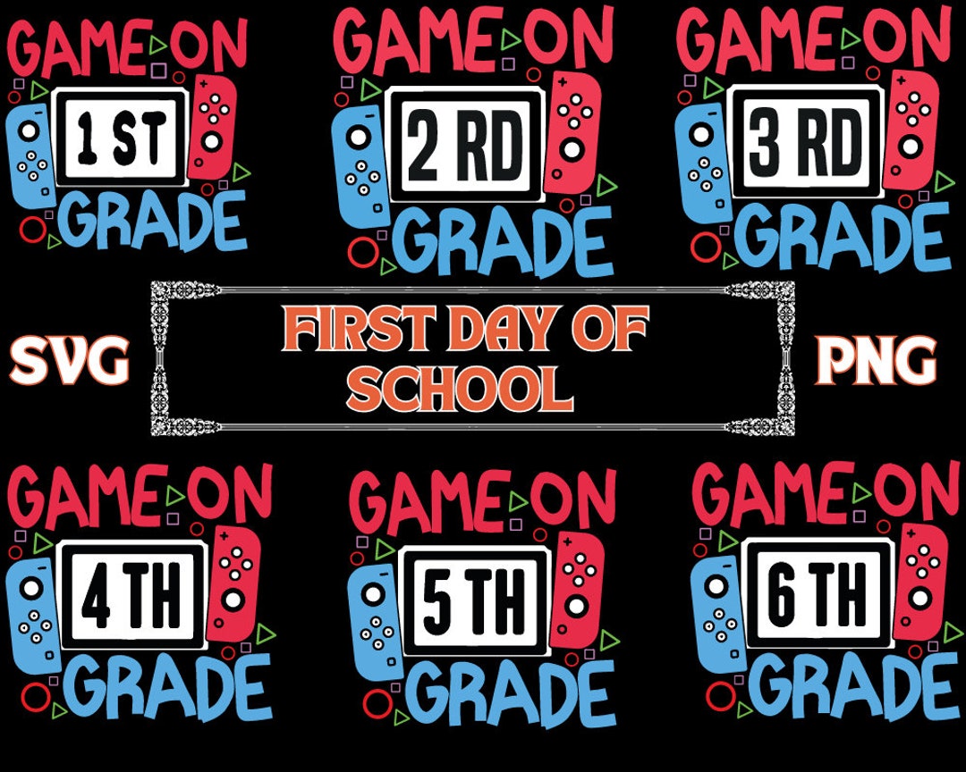Video Game on 3rd Grade Shirt SVG PNG: Back to School (digital Download ...