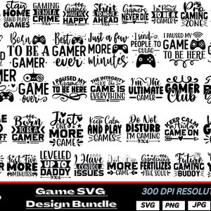 Gamer SVG Design Bundle: Video Game Graphics (cut Files) - Etsy