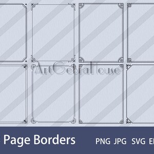 Digital Download/full Page Frame Borders Design/set of 8/4 Formats/art ...