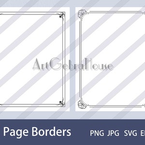 Digital Download/full Page Frame Borders Design/set of 8/4 Formats/art ...