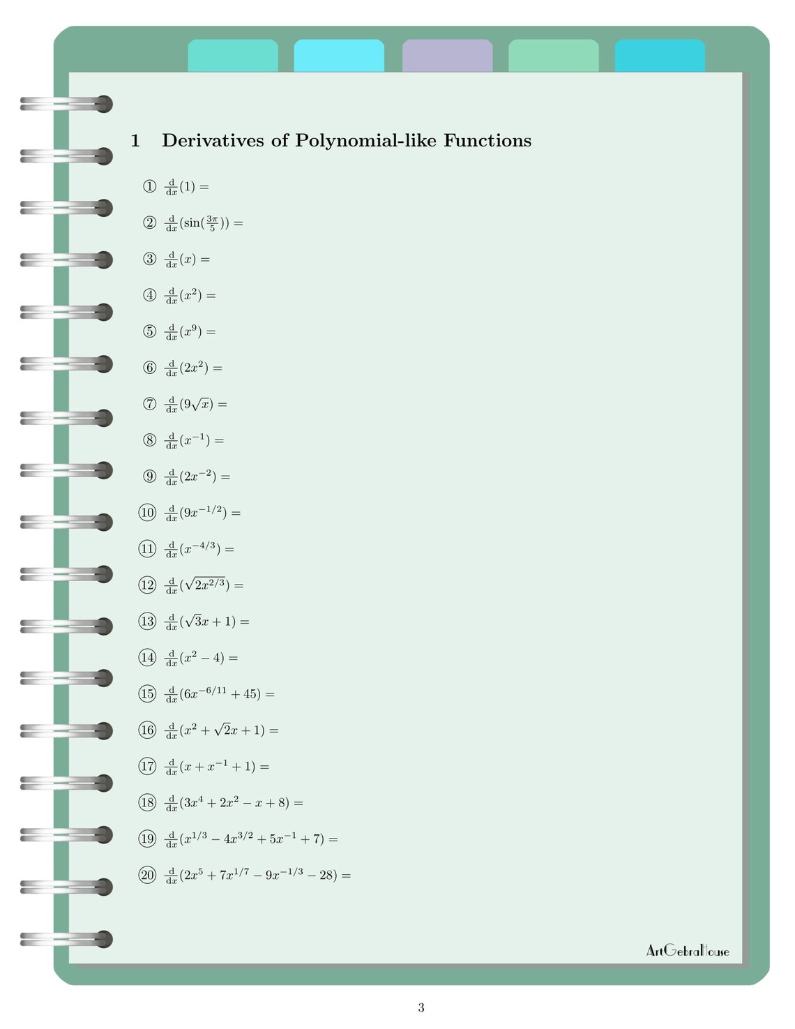 Mathematics/learning Material/practicing/integral/derivative/high ...