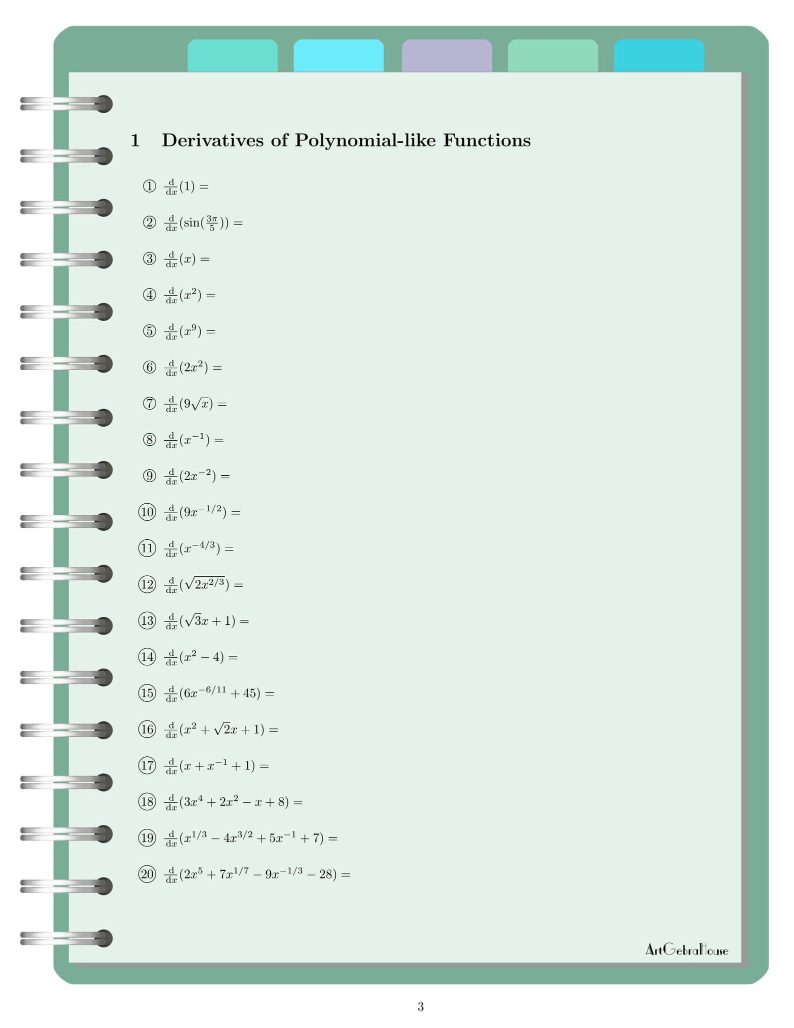 Mathematics/learning Material/practicing/integral/derivative/high ...