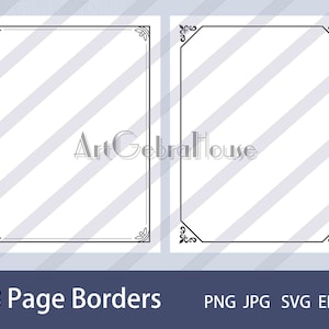 Digital Download/full Page Frame Borders Design/set of 8/4 Formats/art ...