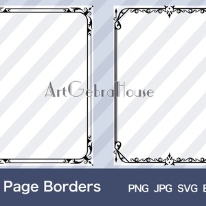 01/european Design/digital Download/full Page Frame Borders Design/set ...