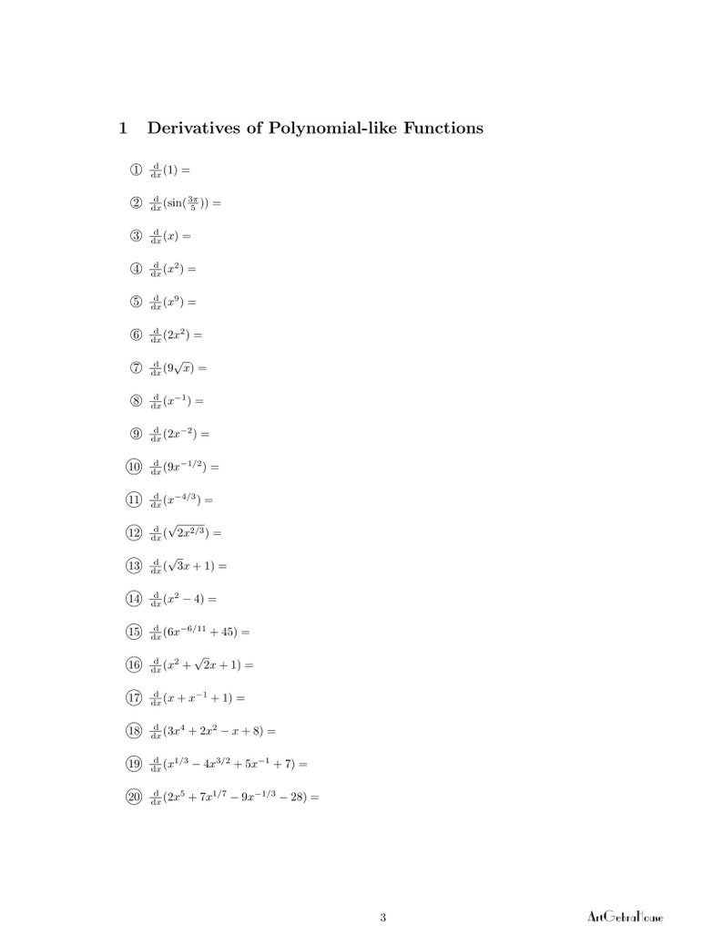 Mathematics/learning Material/practicing/integral/derivative/high ...