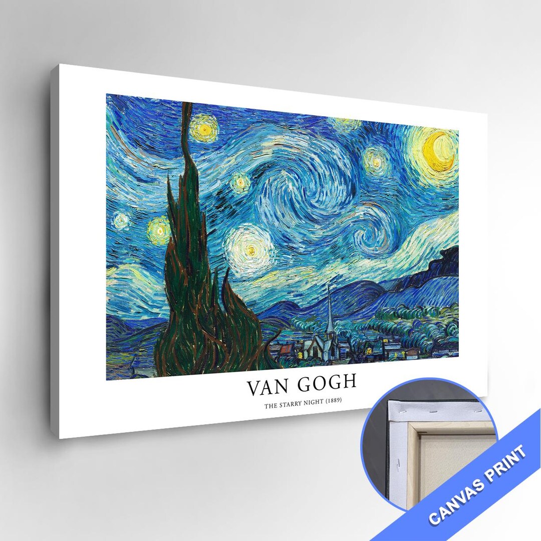 Van Gogh - Starry Night (canvas Print, Poster, Wall Decor, Wall Art) - Etsy