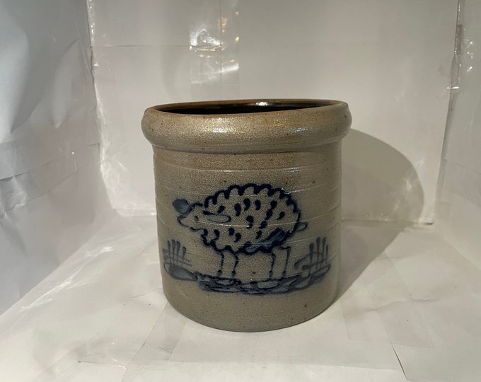 Vintage 1990 Rowe Salt Glazed Pottery Works Jar Sheep - Etsy