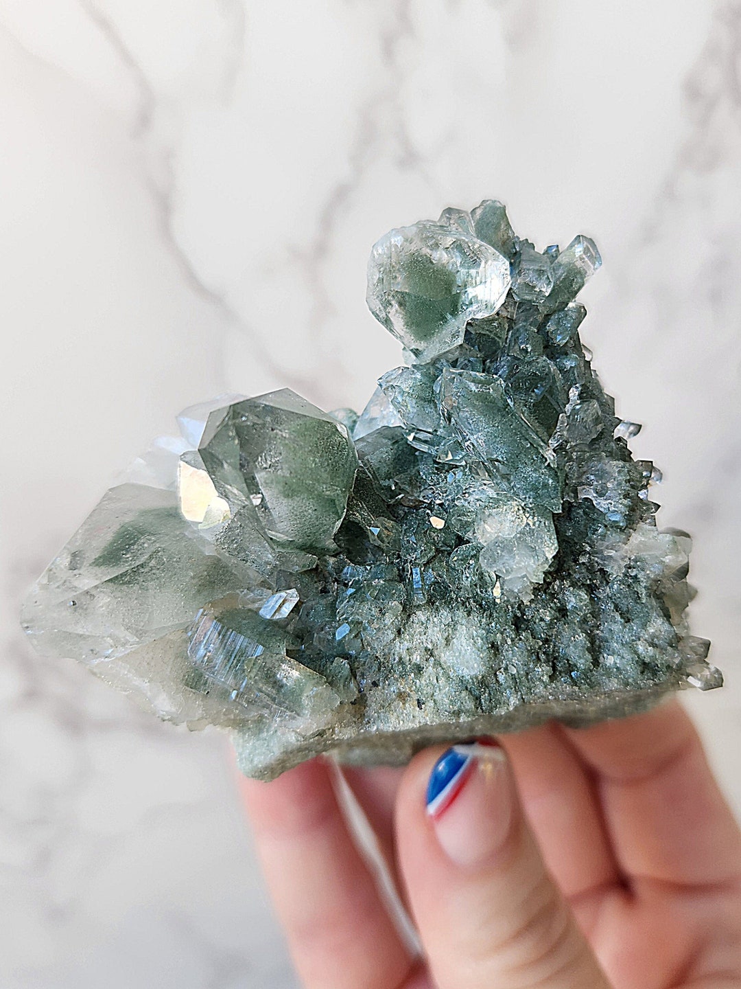 RARE SPARKLY Himalayan Quartz Cluster W/chlorite & Anatase C - Etsy