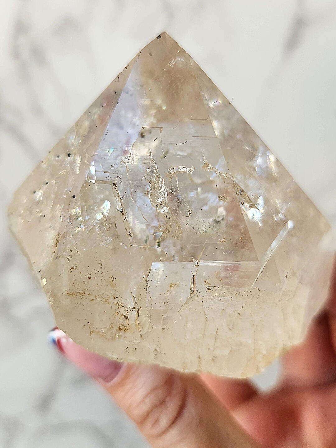 GORGEOUS RAINBOW FILLED Himalayan Quartz Point W/anatase Sparkles ...