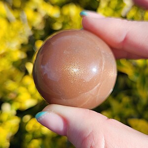 GORGEOUS SILVER & GOLD Flash Peach Moonstone/sunstone Sphere B - Etsy