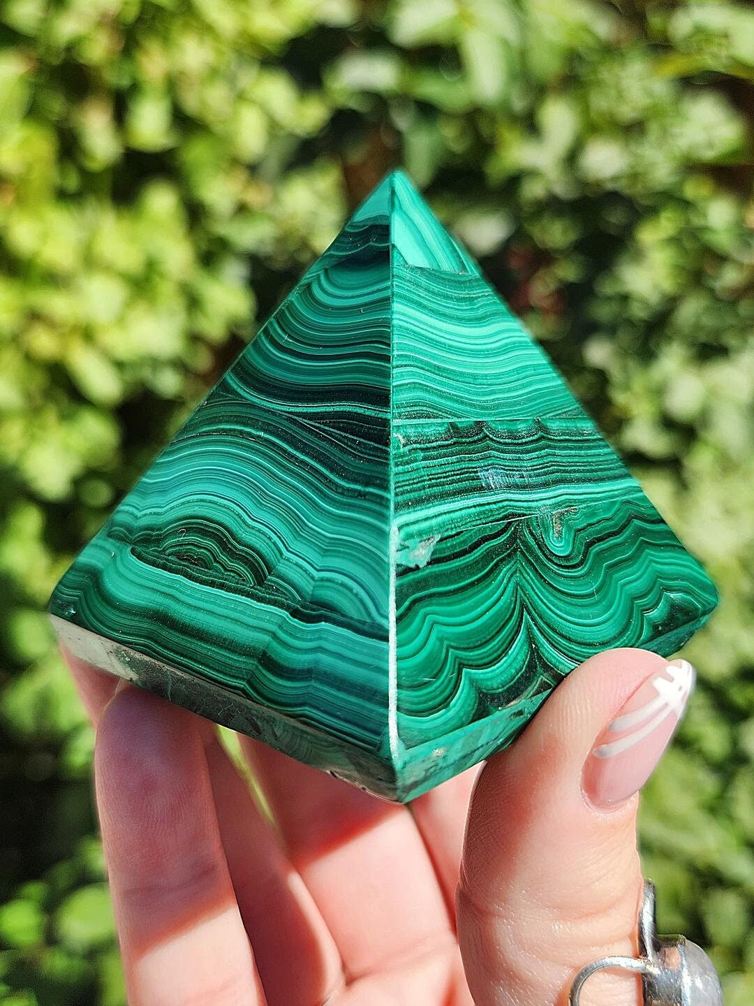 STUNNING Malachite Pyramid - Etsy UK