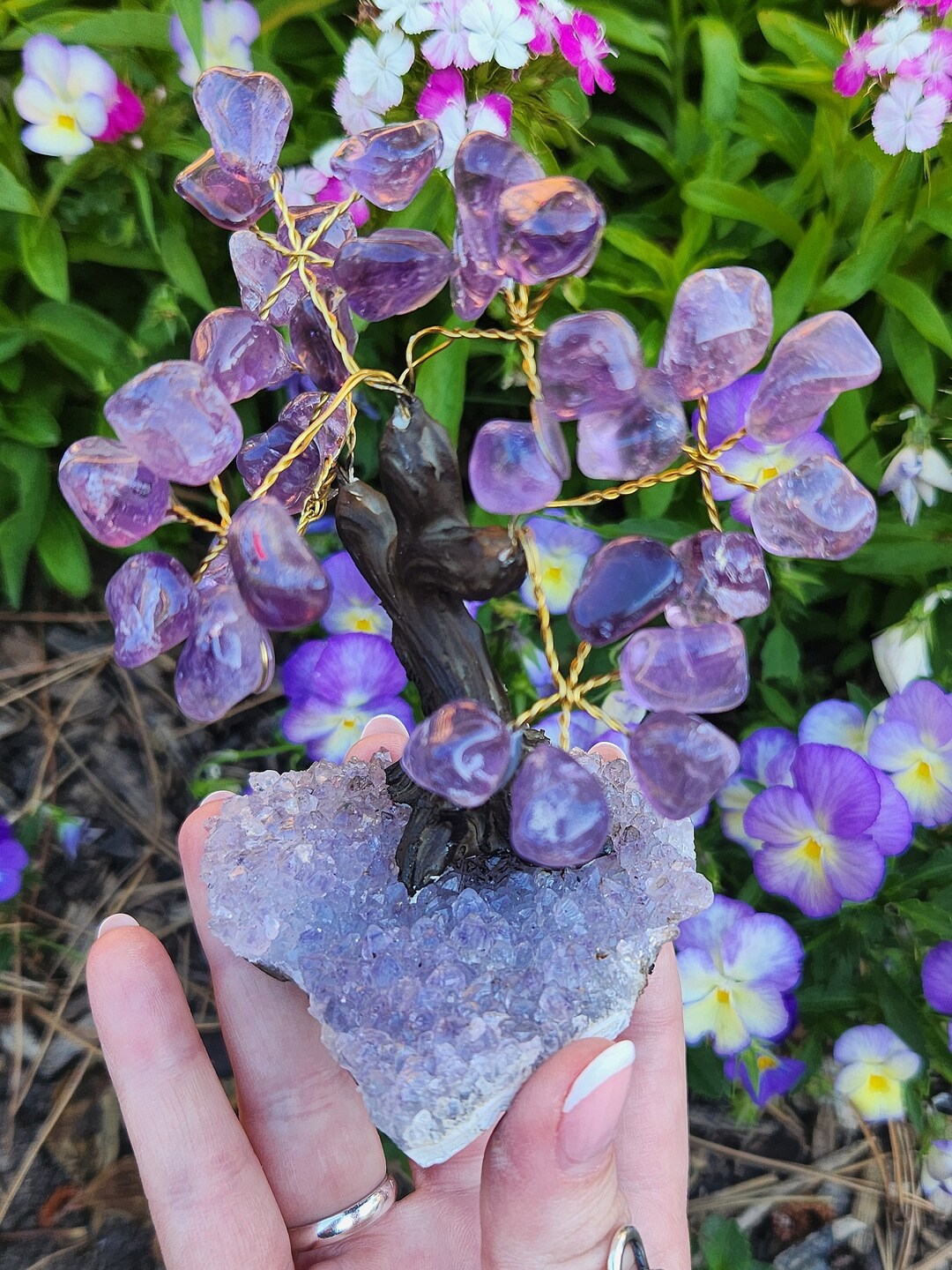 BEAUTIFUL Amethyst Bonsai Crystal Tree I - Etsy