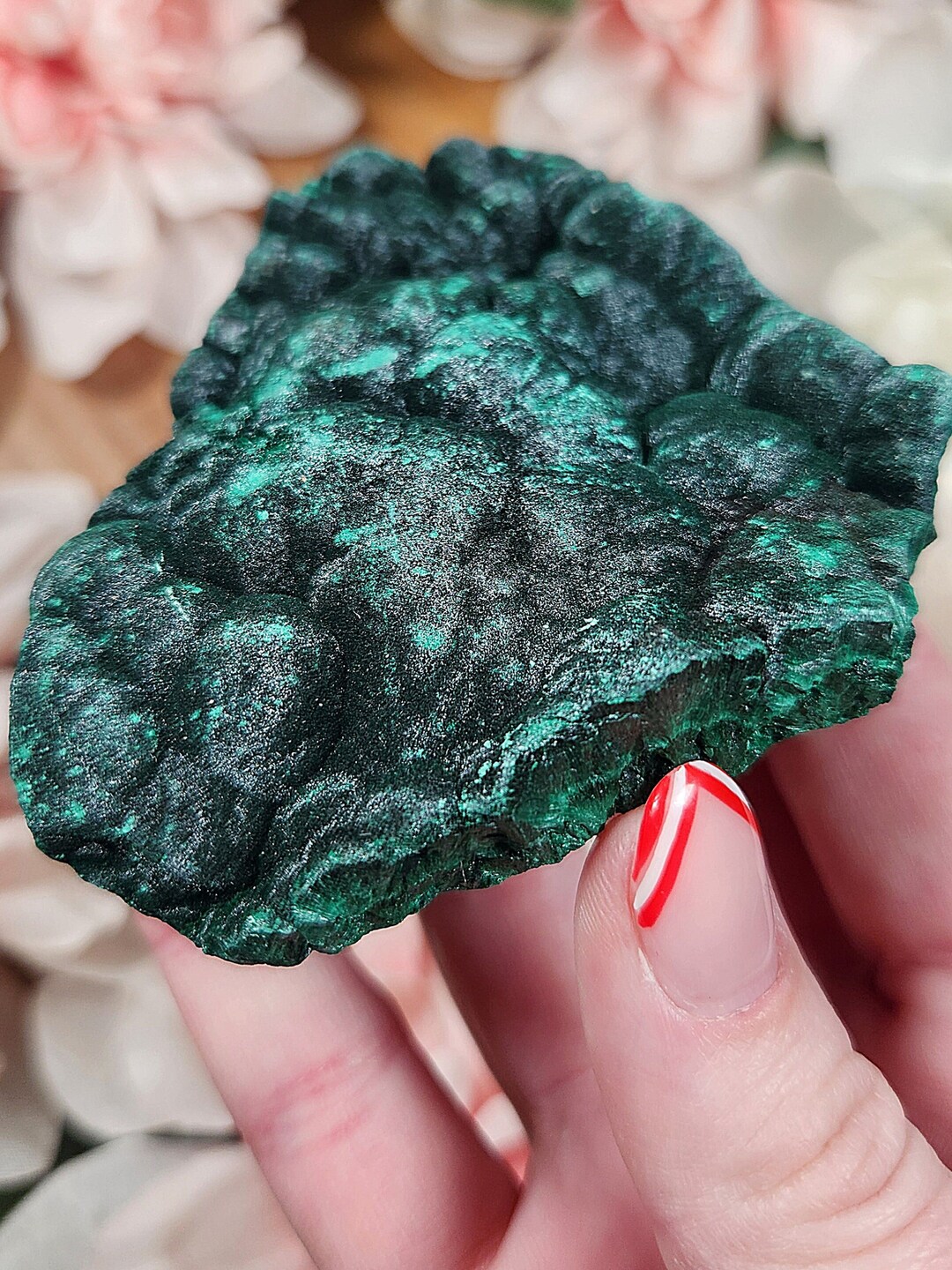ULTRA DARK GREEN Velvety Malachite C - Etsy