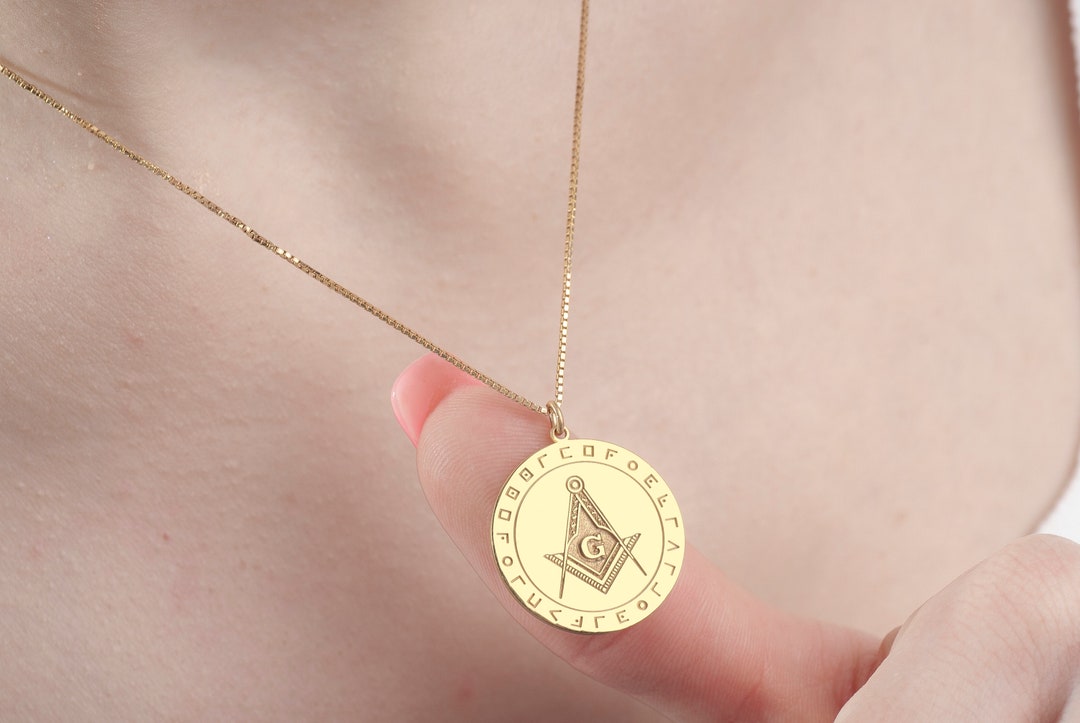 Personalized Masonic Necklace 925 Sterling Silver Personalized Secret ...
