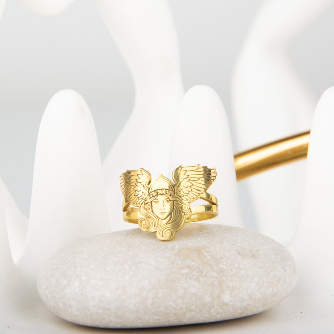 Valkyrie Ring Silver Freya Jewelry Nordic Mythology Valhalla Symbol ...