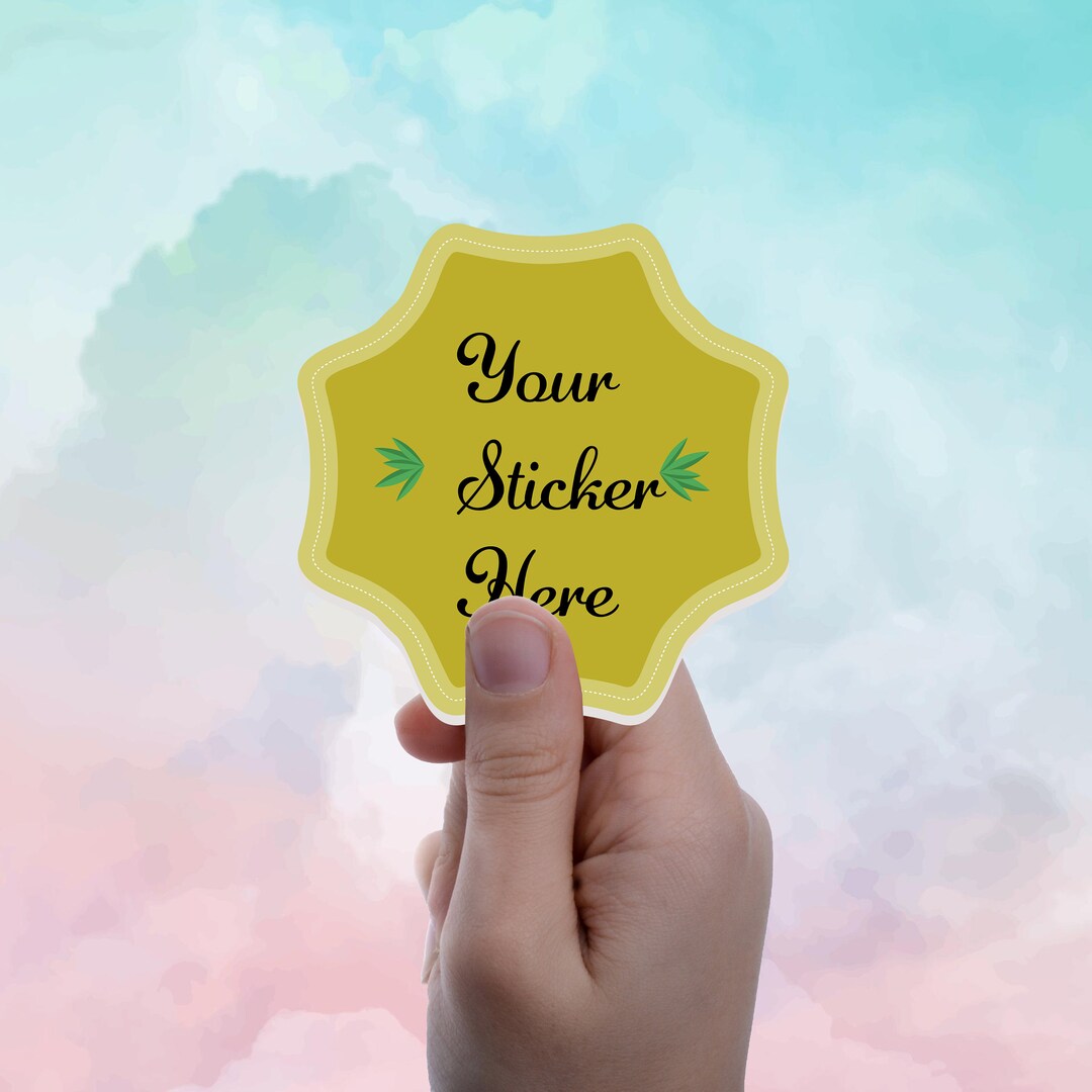 Sticker Mockup, Hand-held Designs, Smart Object PSD, Photoshop Mockup ...