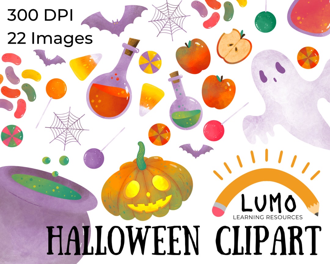Halloween Clipart - PNG - Instant Download - Halloween Illustrations ...