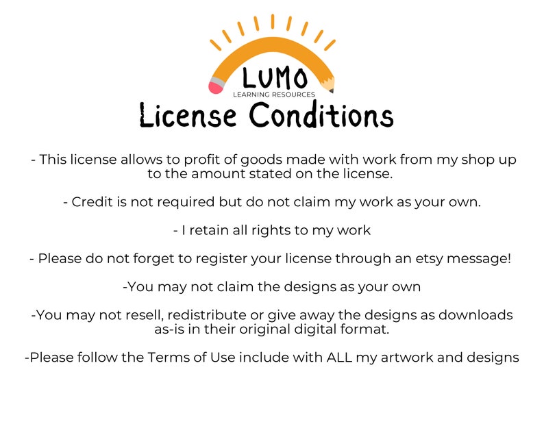 Lumo Learning Resources Basic Commercial License Add-on - Etsy
