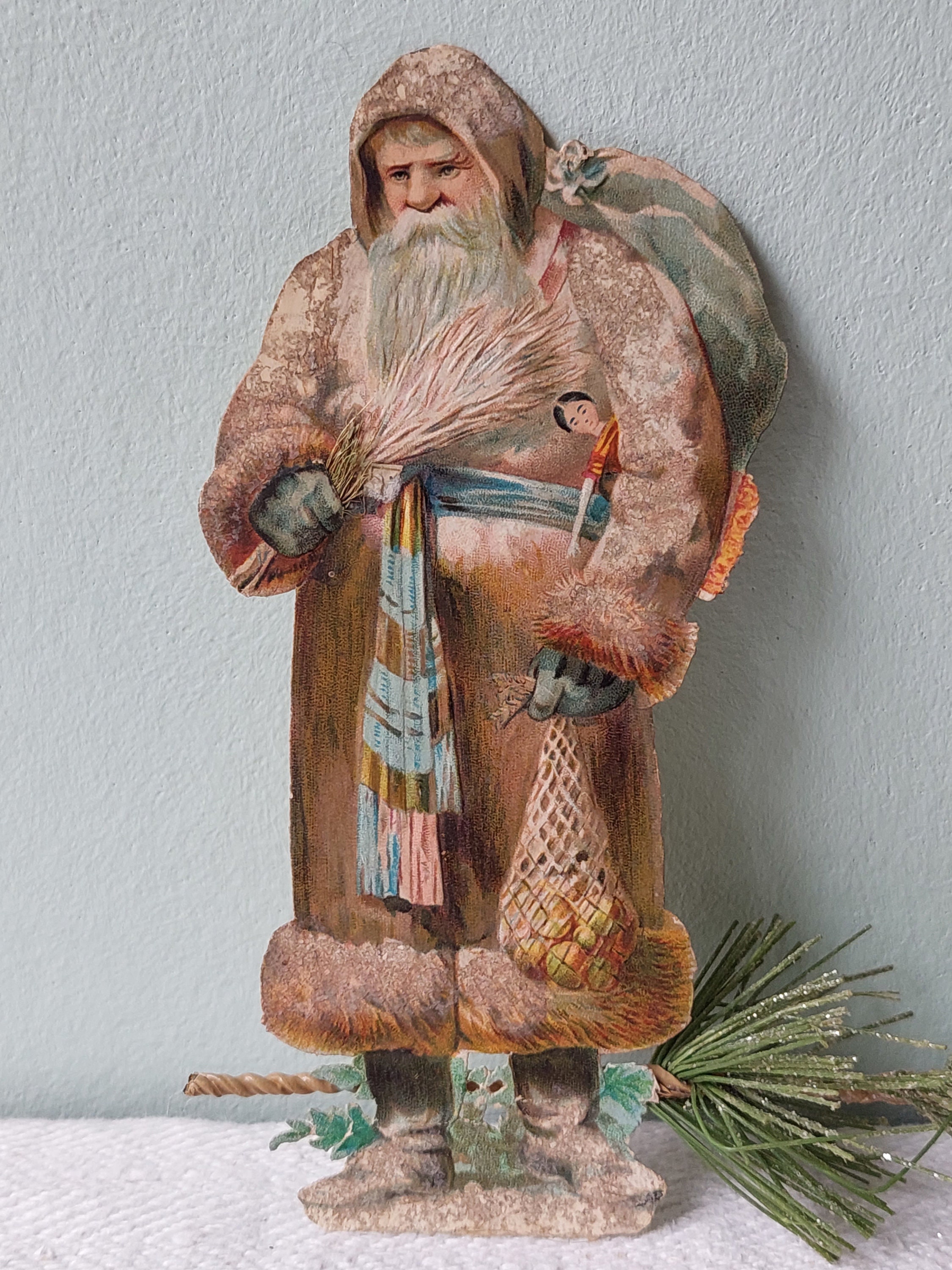 Antique Rare Die Cut Scrap White Santa, Belsnickle. Germany. - Etsy