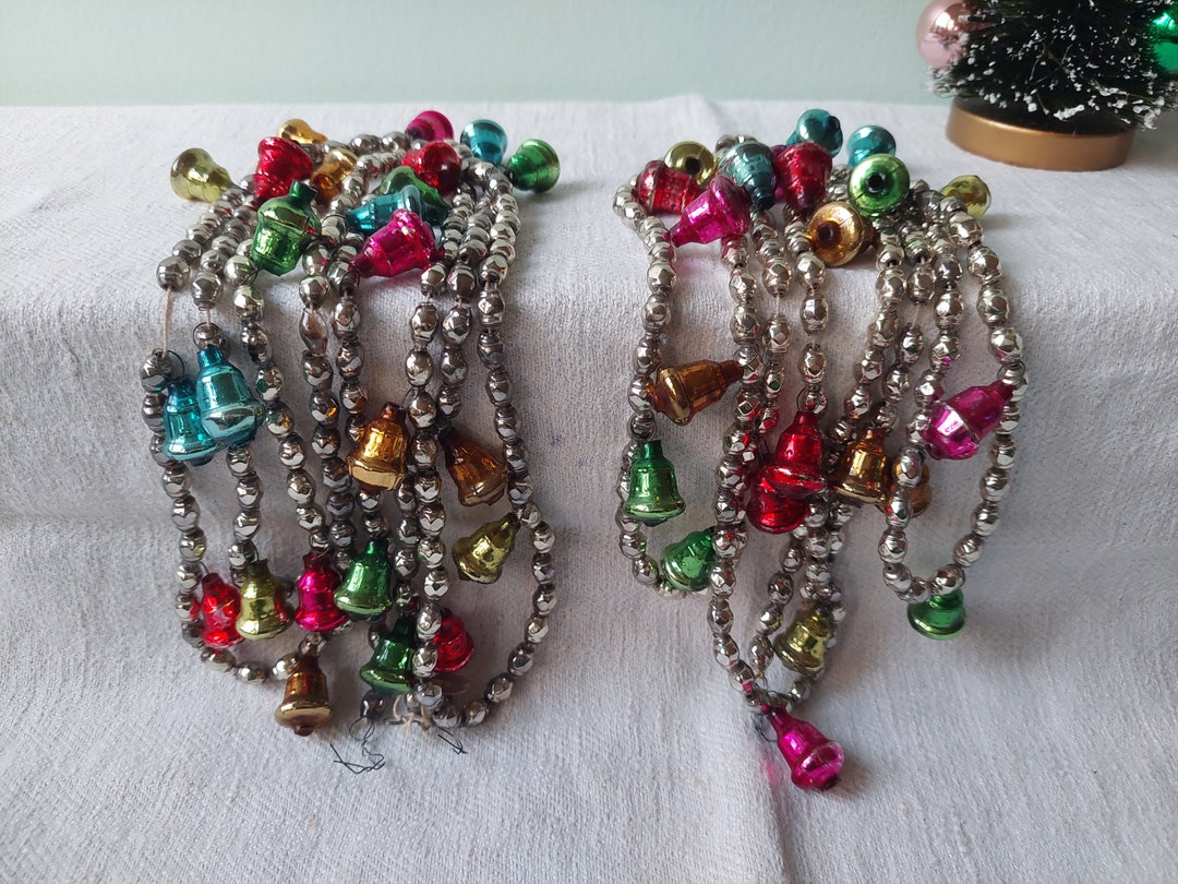 Two Retro Glass Garlands With Bells, 50s Japan. - Etsy