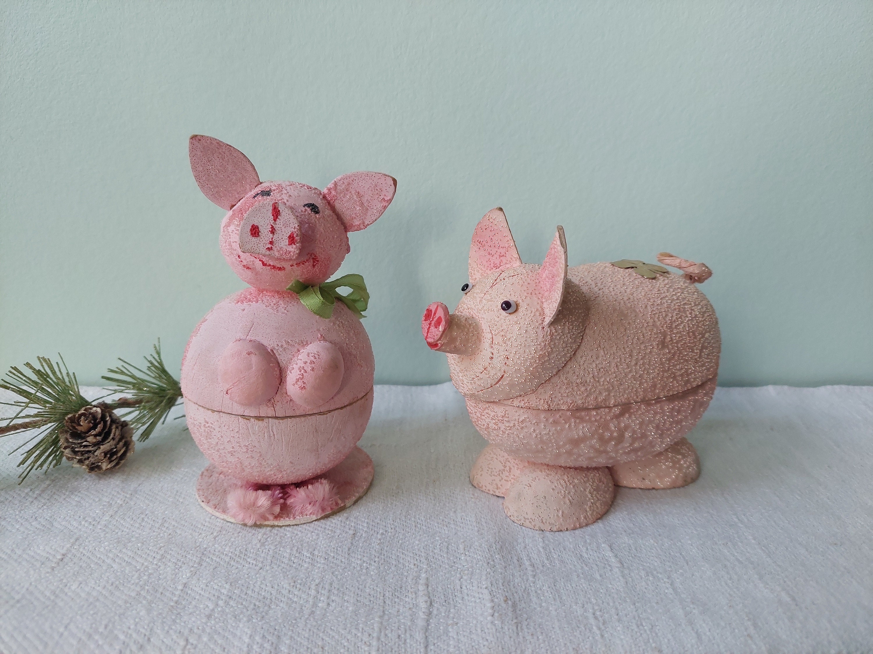 Two Vintage Pink Pig Candy-containers. Germany. - Etsy