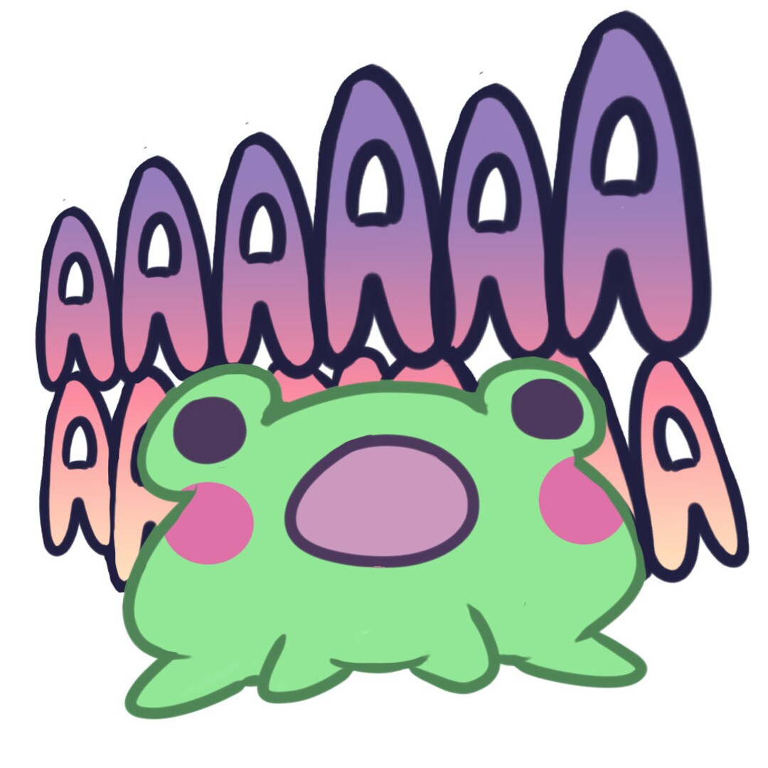 Screaming Frog - Funny Vinyl Sticker - Etsy