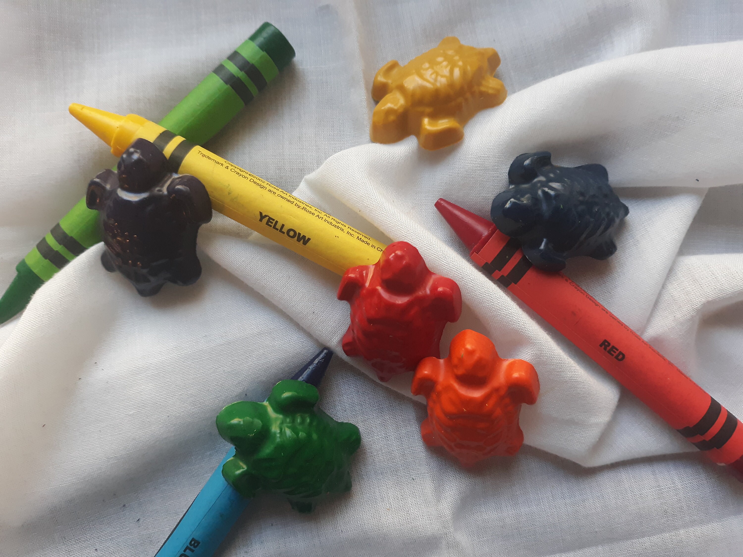Turtle Shaped Crayons, Shaped Crayons, Rainbow Crayons, Upcycled ...