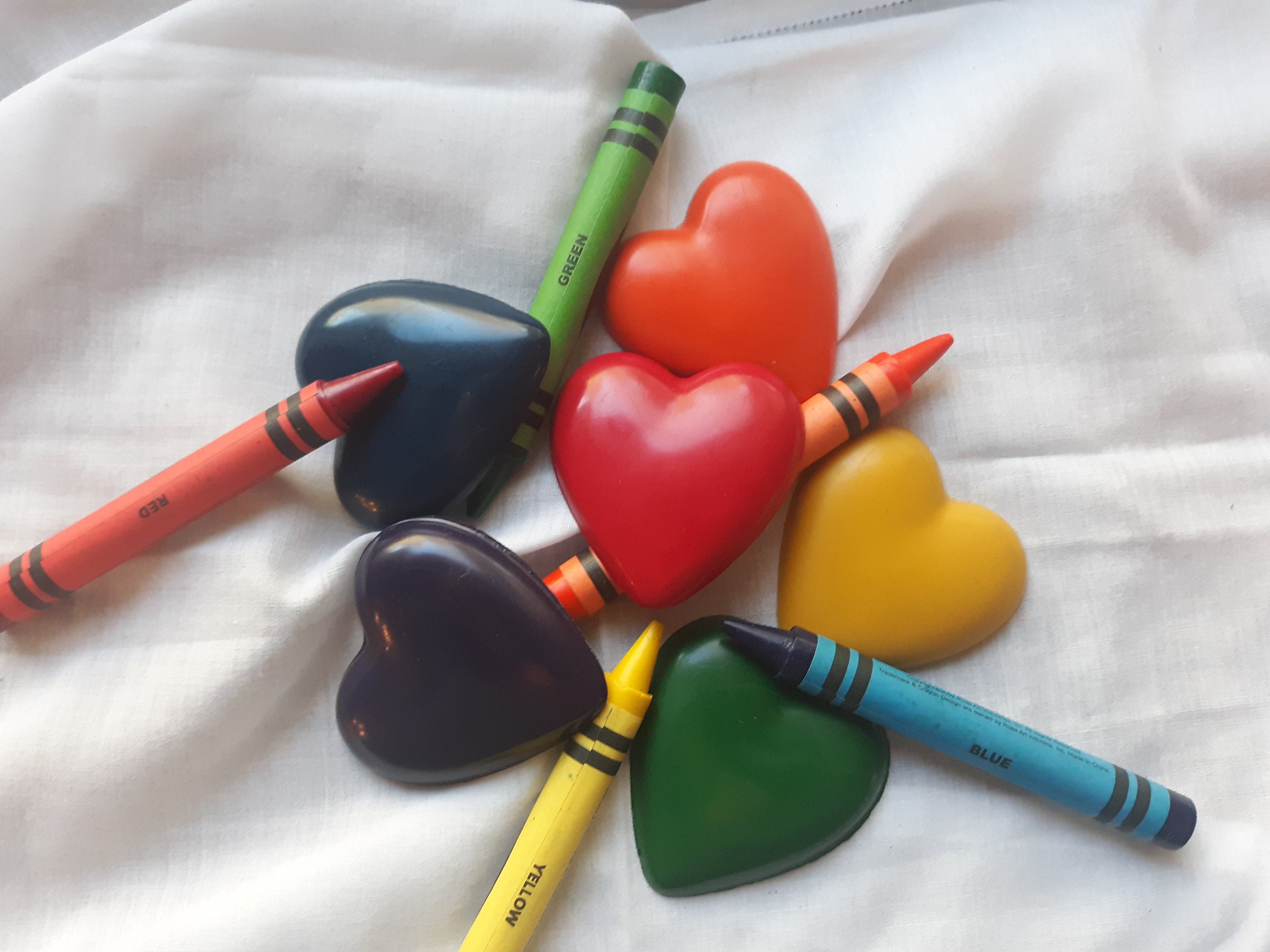 Rainbow Crayons Heart