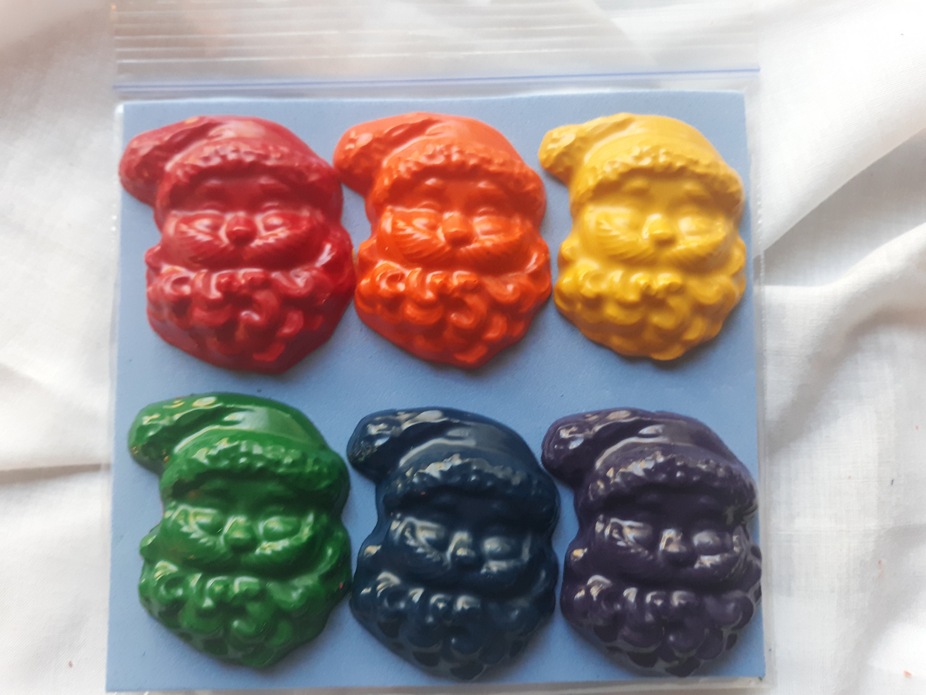 Santa Shaped Crayons, Shaped Crayons, Rainbow Crayons, Upcycled Crayons ...