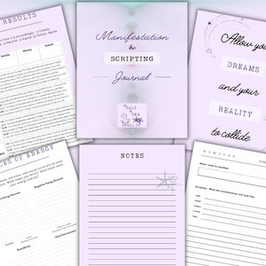 Scripting Manifestation Journal Template | Canva Template | KDP Interior | Editable ...