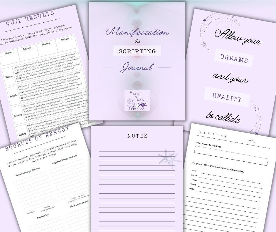 Scripting Manifestation Journal Template | Canva Template | KDP ...