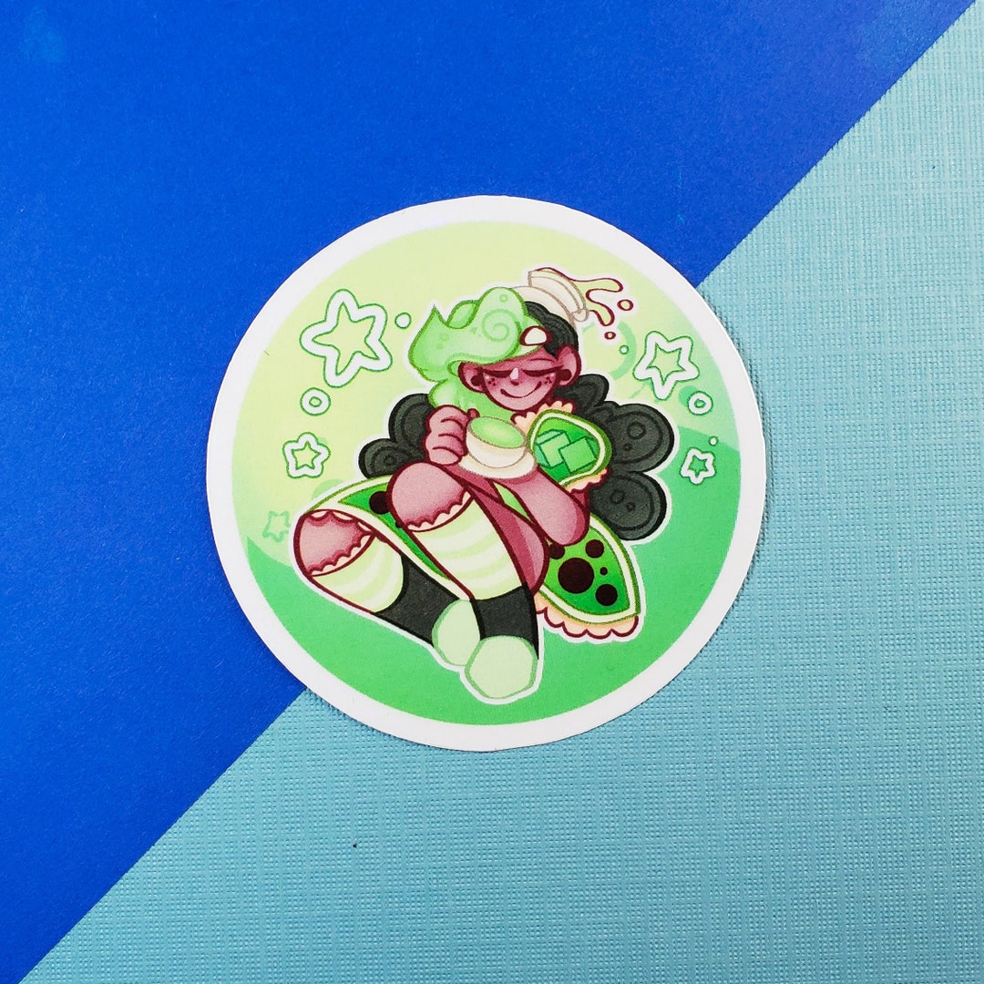 Matcha Boba Girl Sticker matcha Girl Waterproof Sticker - Etsy
