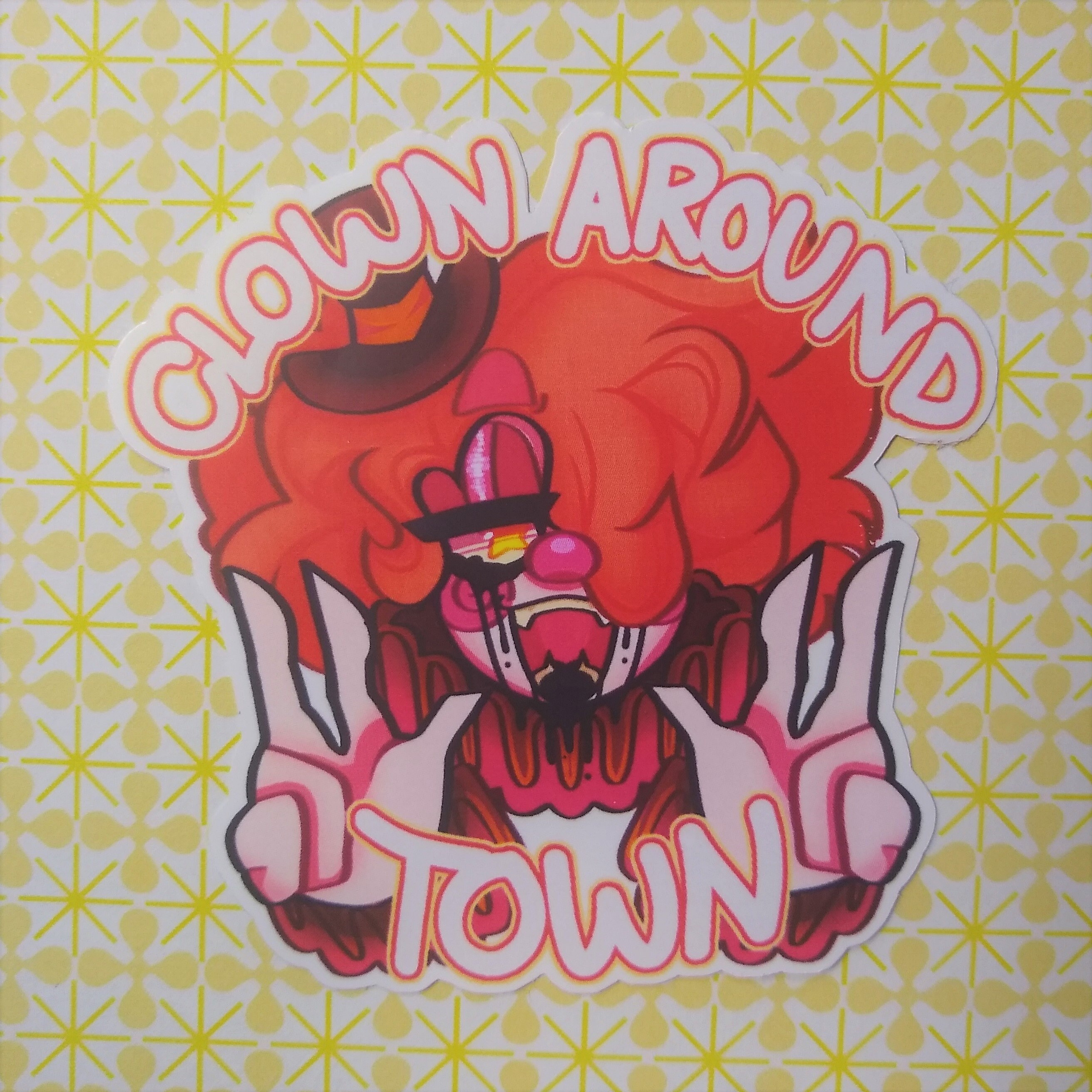 Orange Clown Around Town Sticker clowncore Weirdcore - Etsy Canada