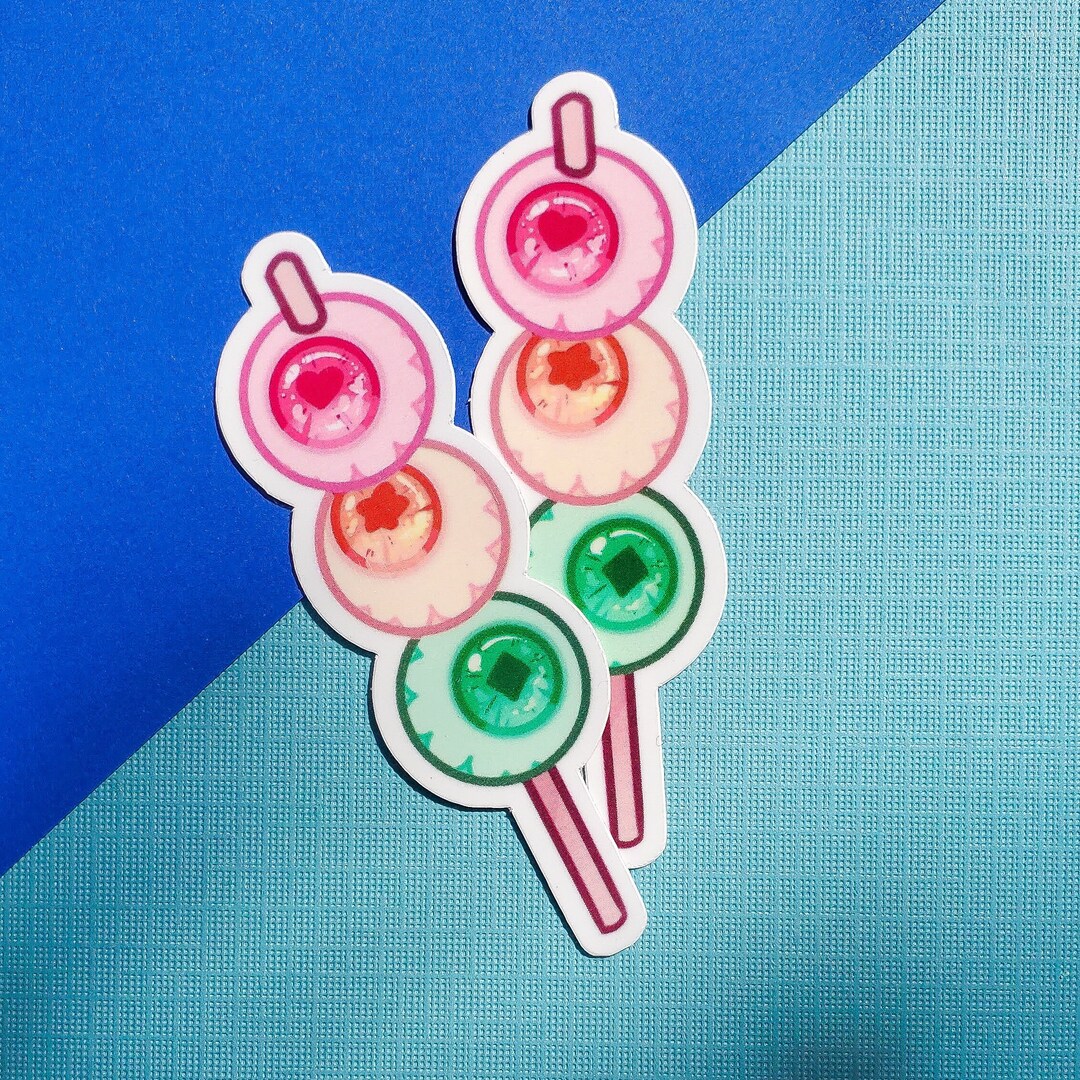 Eyeball Dango Sticker [creepy Cute Eyeball Snack Waterproof Sticker] - Etsy