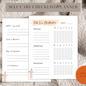 Halloween/october Themed Self Care Checklist/planner, Motivational Self ...