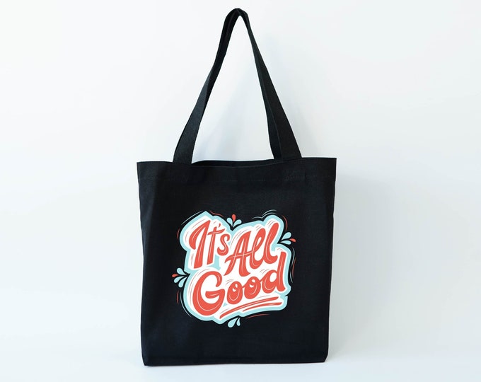 Good Vibes Only Tote Bag, Positivity Tote Bag, Cotton Tote Bag ...