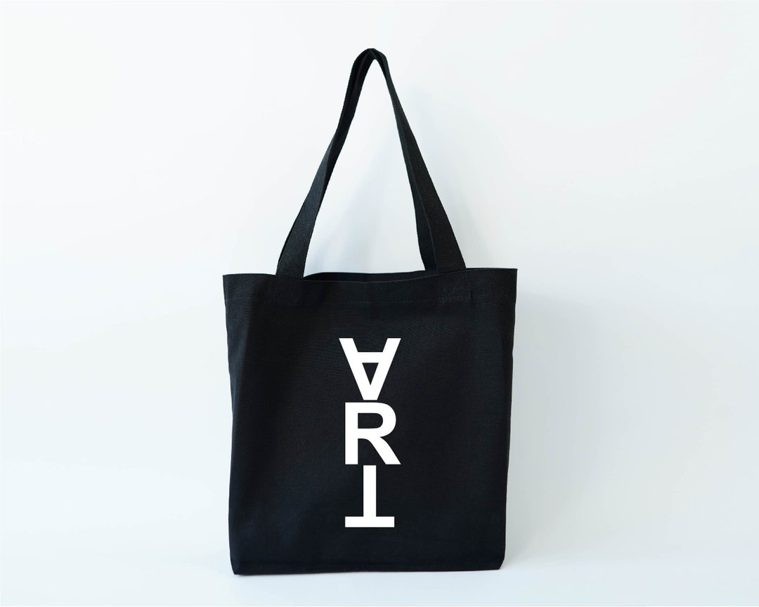 ART Tote Bag, Typography Tote Bag, Canvas Tote Bag, Fashion, Aesthetic ...