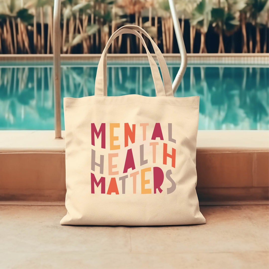 Mental Health Matters Tote Bag, Mental Health Tote Bag, Trendy Canvas ...