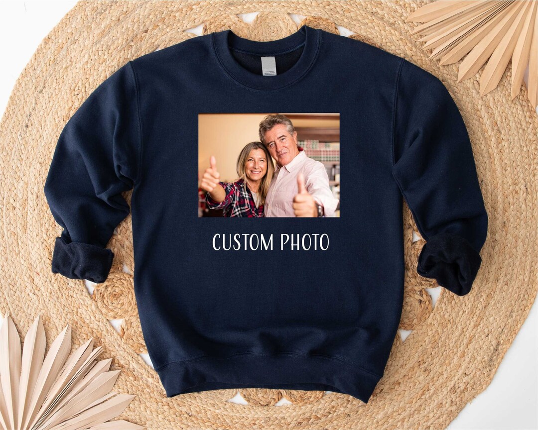 Personalized Photo With Text Hoodie, Custom Family Photo Hoodie, Custom ...