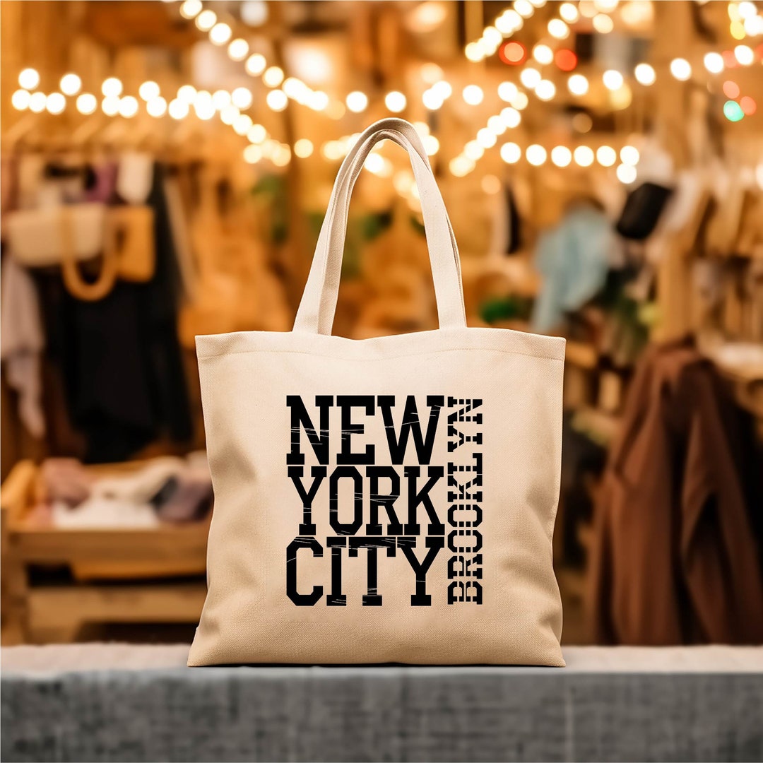 New York Brooklyn Tote Bag - Destination Wedding Welcome Totes - NYC ...